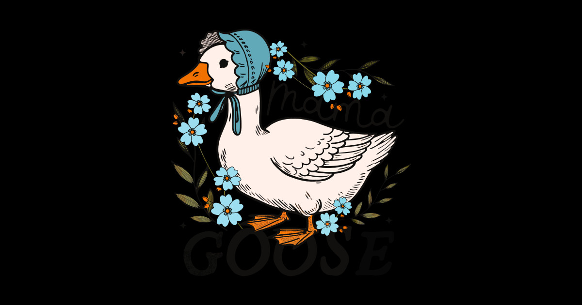 Floral Mama Goose Trendy Coquette Bow Goose Mother's Day - Mama Goose ...