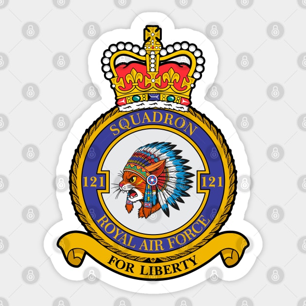121 Squadron - Royal Air Force - For Liberty - Eagle Squadron - Sticker ...