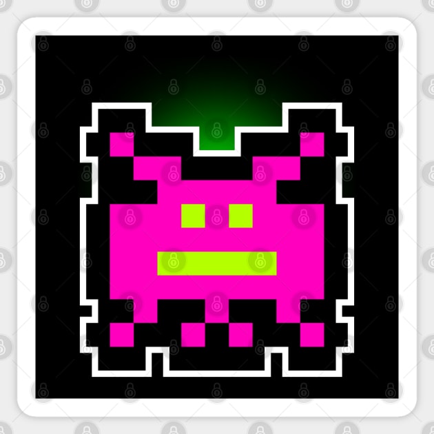 Pink invader 2 - Space Invaders - Sticker | TeePublic