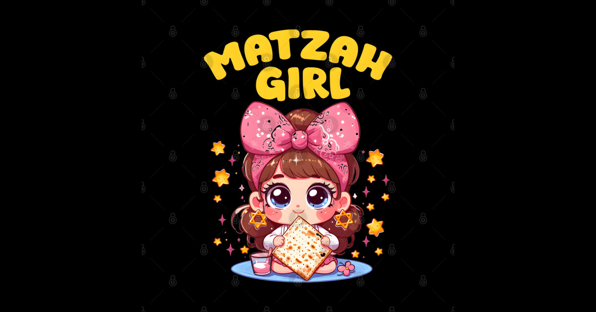 Matzah Jewish Pesach Seder Afiko HapPassover - Matzah Girl - Posters ...