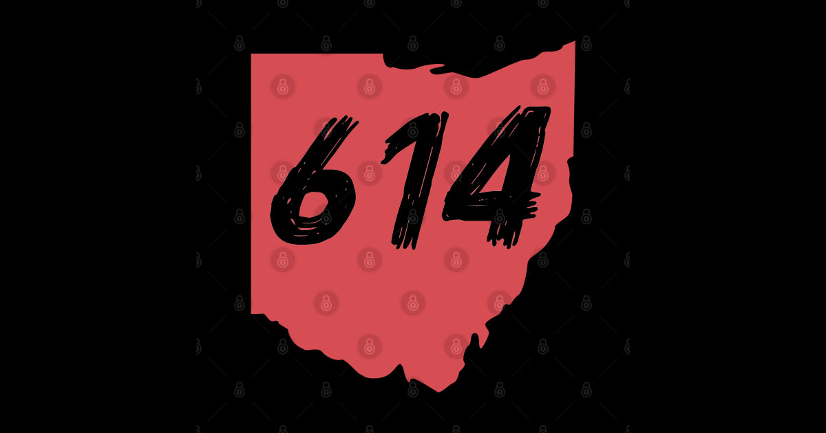 Columbus Ohio 614 Area Code - Ohio - T-Shirt | TeePublic
