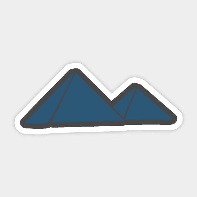 pyramid land mark - Landscape - Sticker | TeePublic