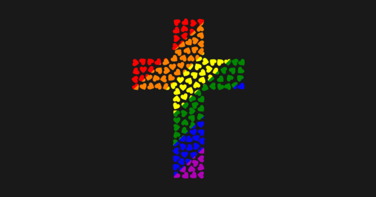 Pride Ally Lgbtq Rainbow Flag Cross Christian Lgbt Christian
