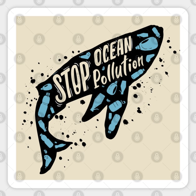 Whale Stop Ocean Pollution - Whale Stop Ocean Pollution - Sticker ...