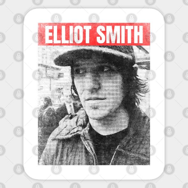 elliot smith urban bw - Elliot Smith - Sticker | TeePublic