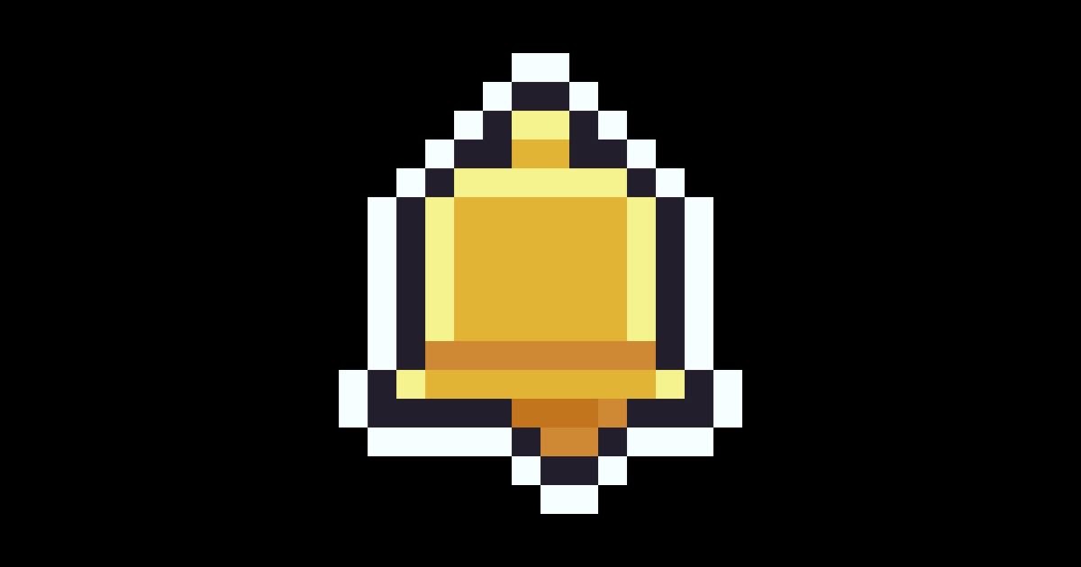 Bell Pixel Art - Bell - Sticker | TeePublic