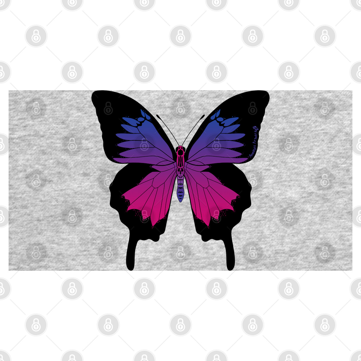 Subtle Bisexual Pride Swallowtail Butterfly - Lgbt - T-Shirt | TeePublic
