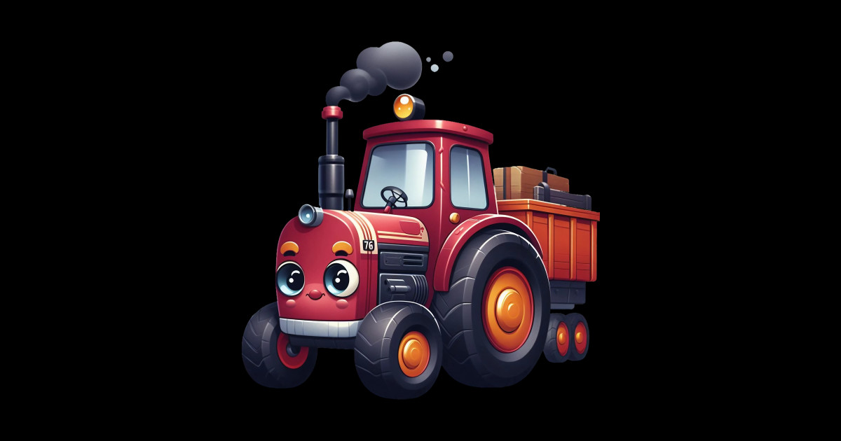 Cute Tractor - Cute Tractor - Sticker | TeePublic