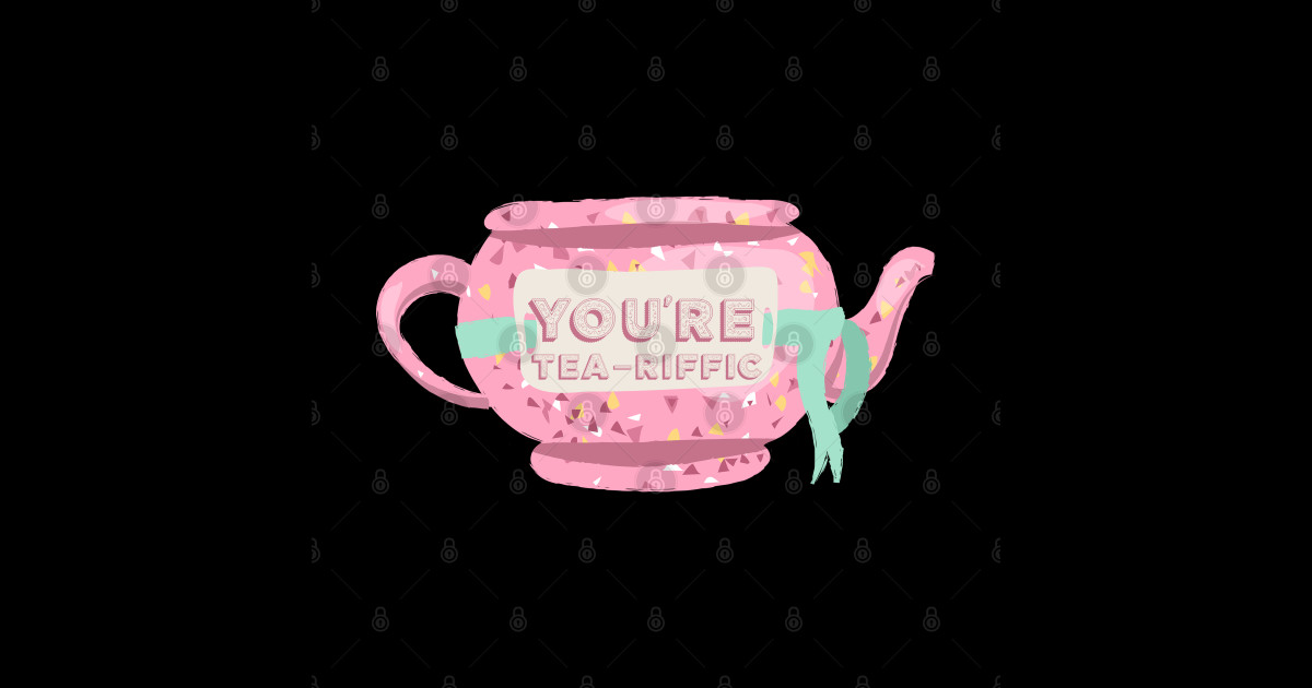 You’re Tea-rrific: pink teapot - Youre Tea Rrific - Tapestry | TeePublic