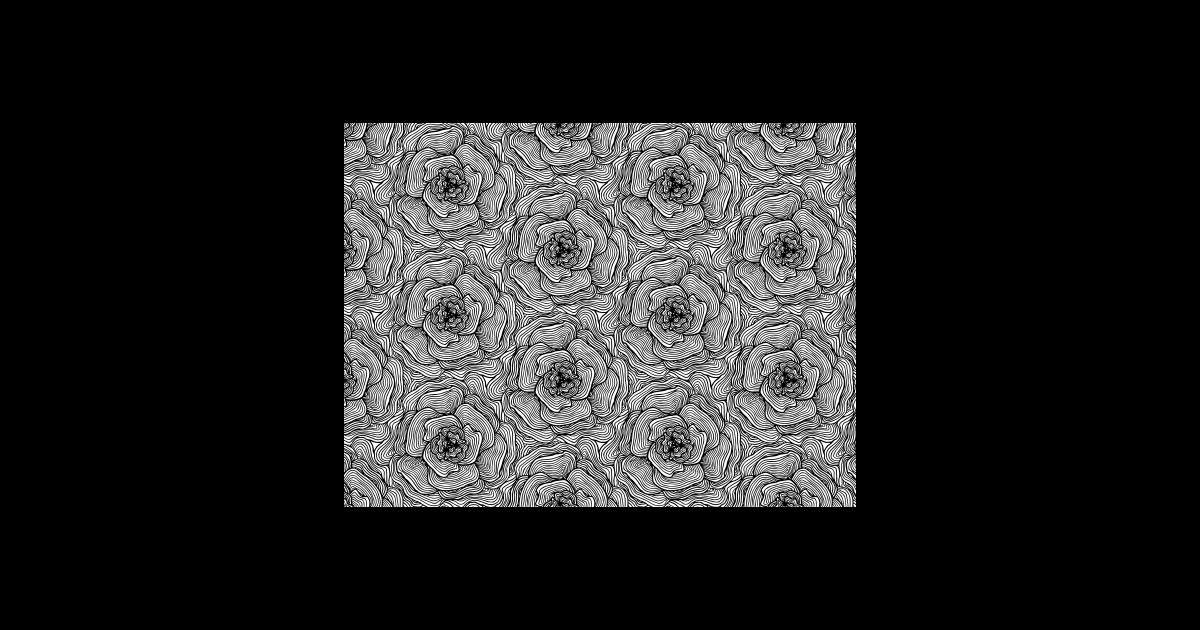 Continuous Flower Line Pattern - Flower - Sticker | TeePublic