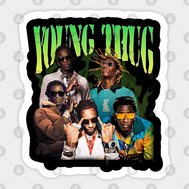 Young Thug Retro Bootleg - Young Thug - Sticker | TeePublic