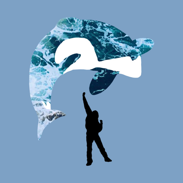 Free Willy Jump Ocean Silhouette - Free Willy - Kids T-Shirt | TeePublic