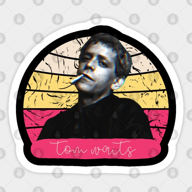 Tom W - Tom Waits - Sticker | TeePublic