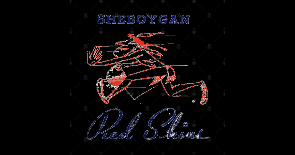 Sheboygan Red Skins - Defunct Team - Sticker | TeePublic