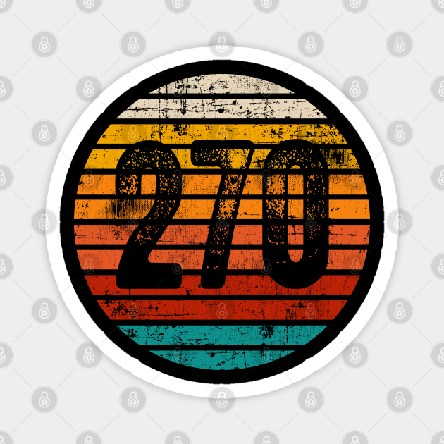 Distressed Vintage Sunset 270 Area Code - 270 Area Code - Magnet ...