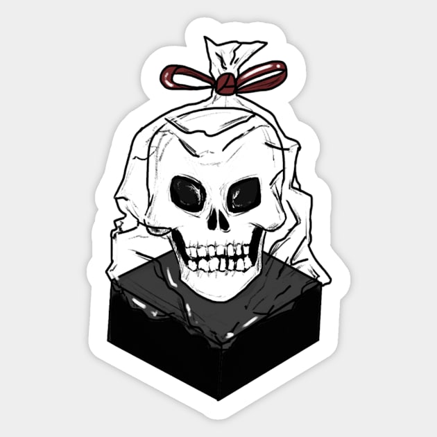 Crinkle Skeleton - Skeleton - Sticker | TeePublic
