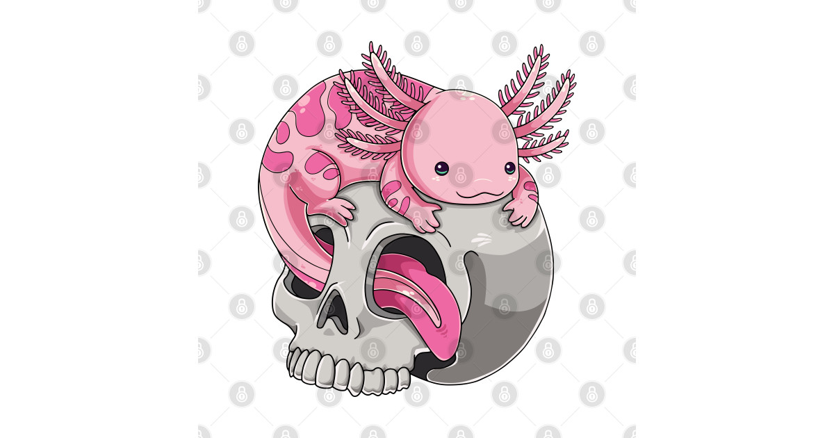 Axolotl on the Skull Throne: Reign of Cuteness - Axolotl - T-Shirt ...