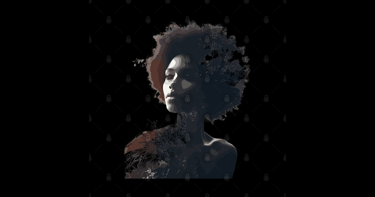 Afrocentric Woman Nature - Afrocentric - Sticker | TeePublic