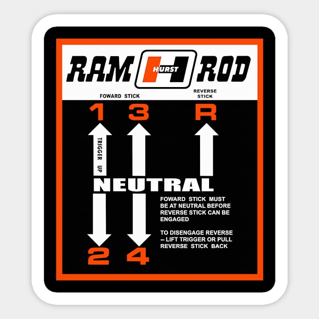 HURST Ram Rod - Shifter Rat Rod - Sticker | TeePublic