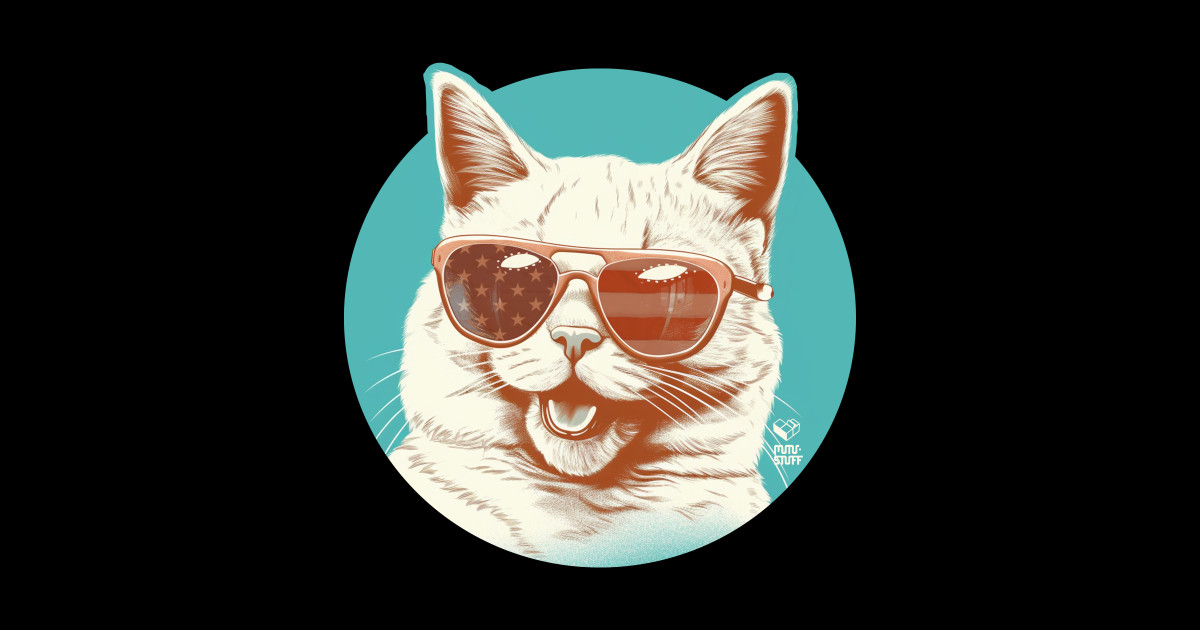 Catto - Cool Cat Designs - Sticker | TeePublic