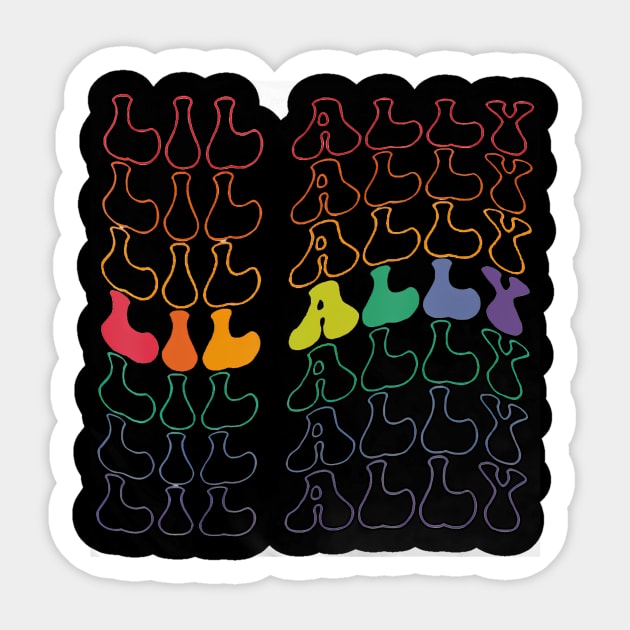 Retro Lil Ally Lgbtq Equality Gay Pride Month Toddler Kids - Retro Lil ...