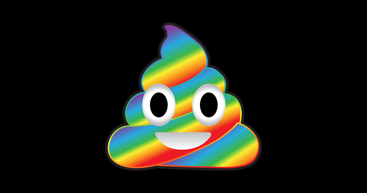 Rainbow Poop Emoji - Emoji - Sticker | TeePublic