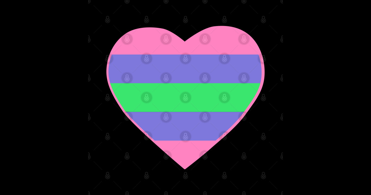 Pride Flag Heart Trigender - Pride Month - Sticker | TeePublic