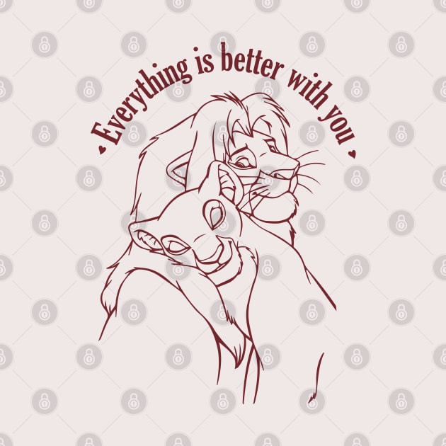 Simba and Nala - The Lion King - The Lion King - Pin | TeePublic