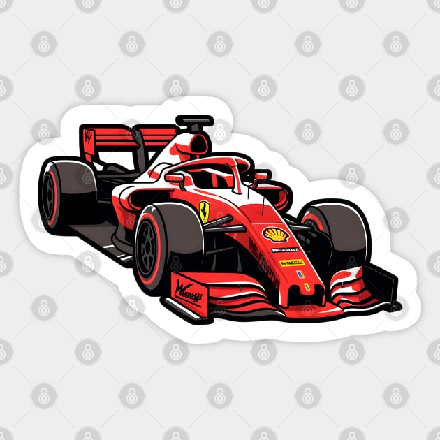 Formula 1 Car - Ferrari - Sticker | TeePublic