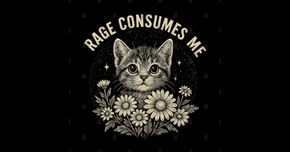 Rage Consumes Me Shirt, Cute Cat Meme, Funny Sarcastic Kitten M2678 ...