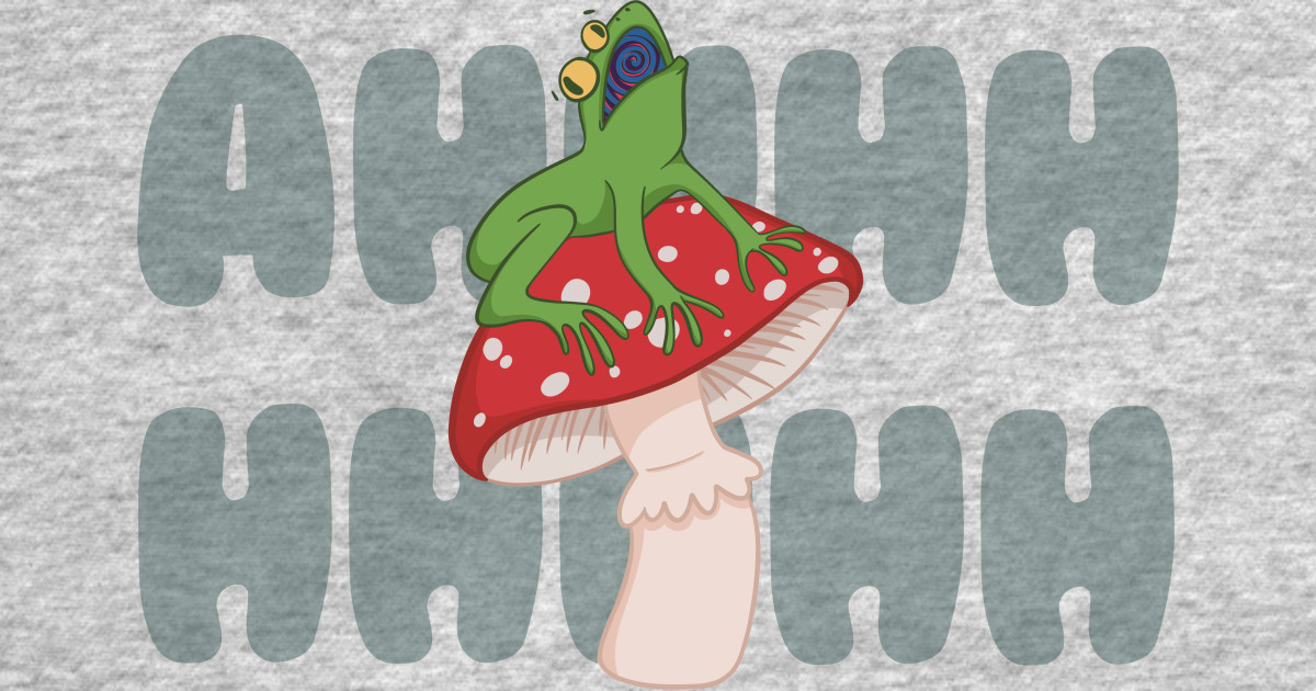 Screaming Mushroom Frog - Frog - T-Shirt | TeePublic