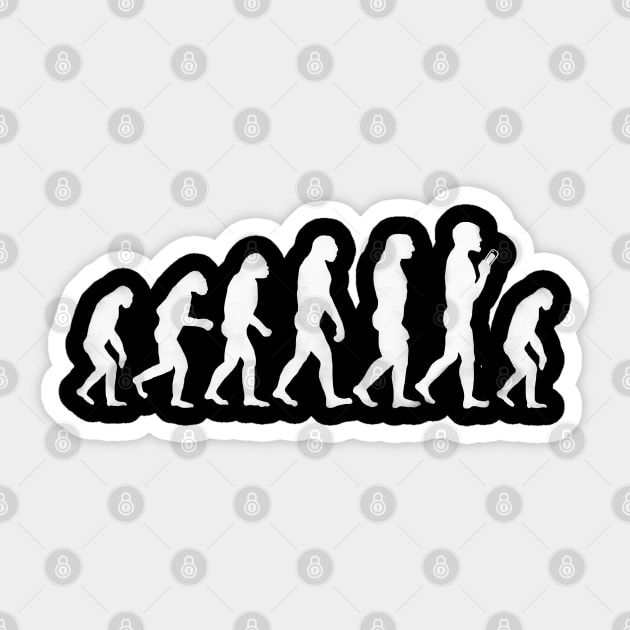 Funny Evolution Theory Humor - Funny Evolution Theory Humor - Sticker ...