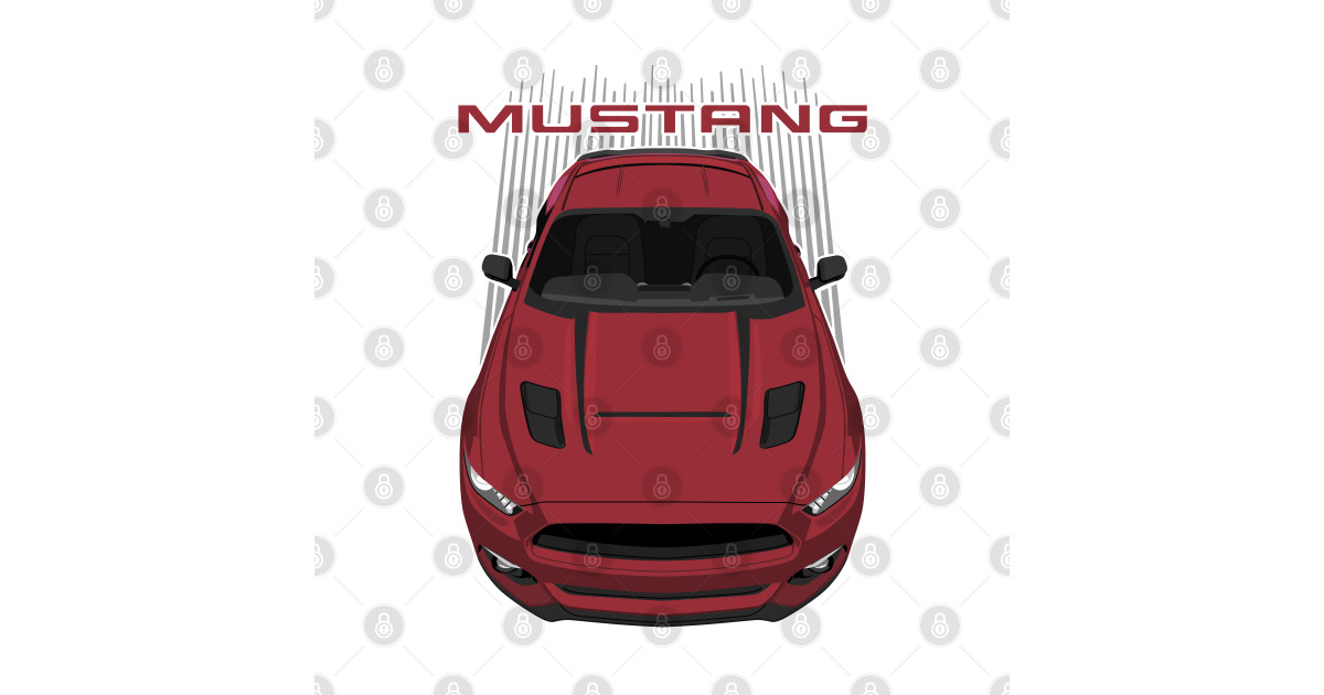 Mustang GT CS 2016-2017 - Ruby Red - Ruby Red Mustang - T-Shirt | TeePublic