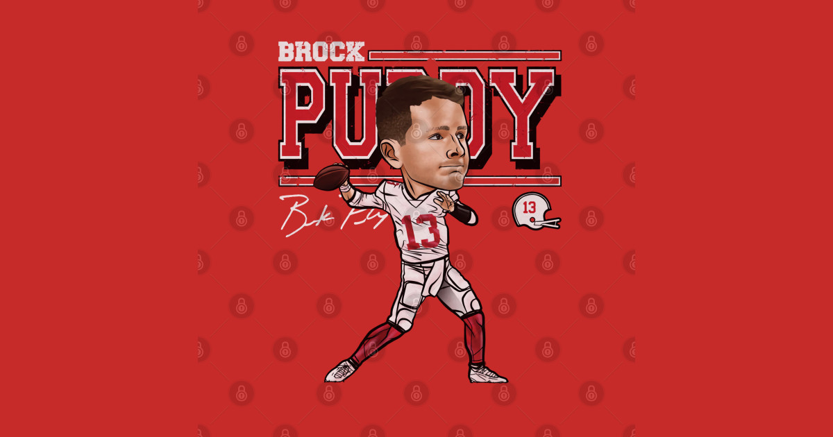 Brock Purdy San Francisco Cartoon - Brock Purdy - T-Shirt | TeePublic