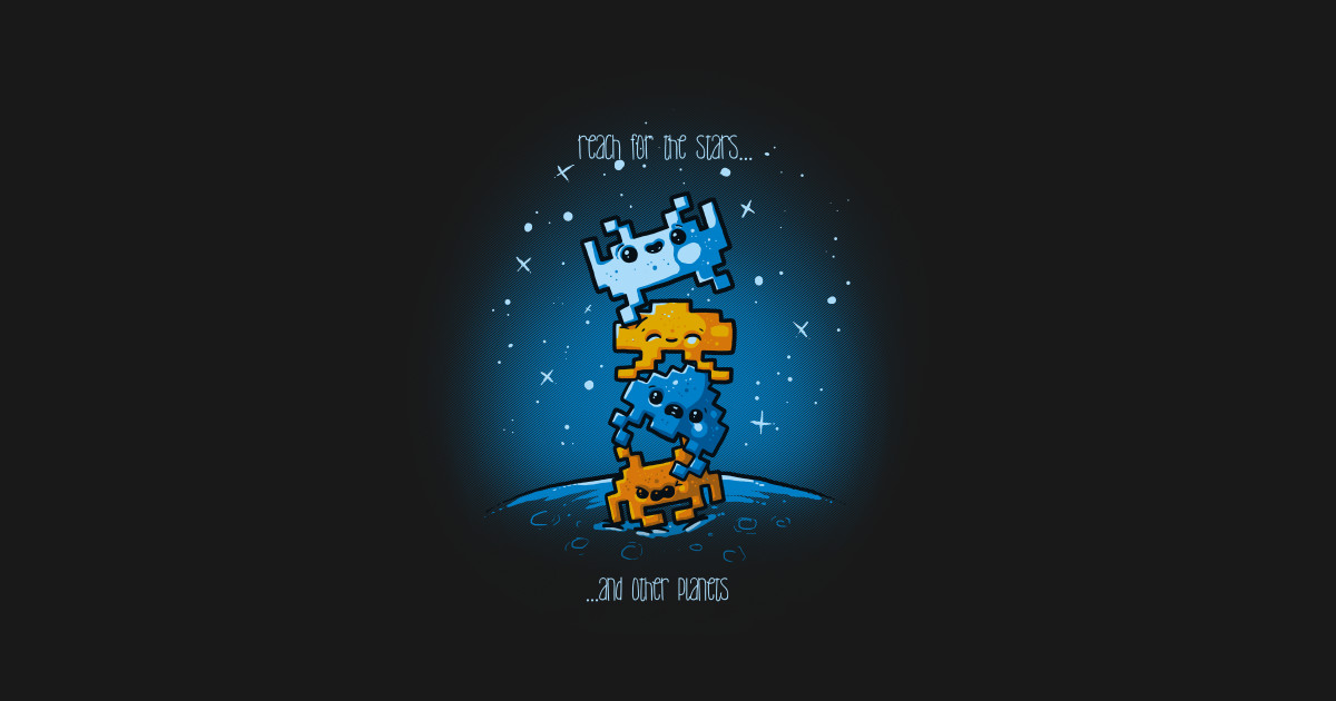 Cute Invaders - Space Invaders - T-Shirt | TeePublic