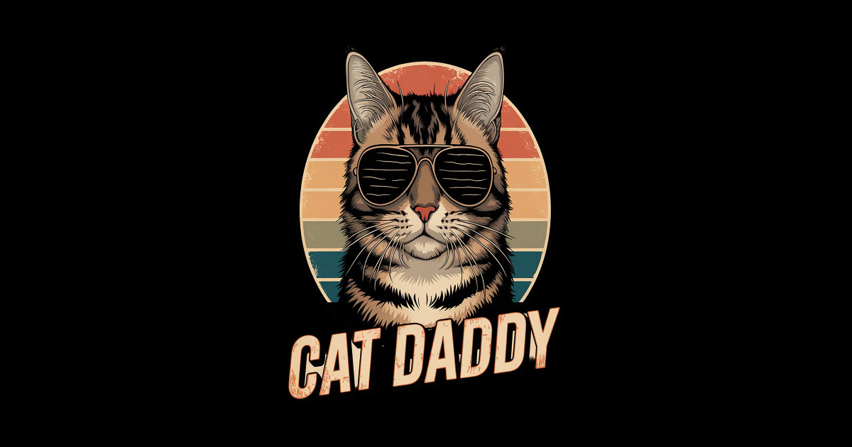 Cat Daddy Cool Maine Coon Cat Father's Day Cat Dad - Cat Daddy Cool ...