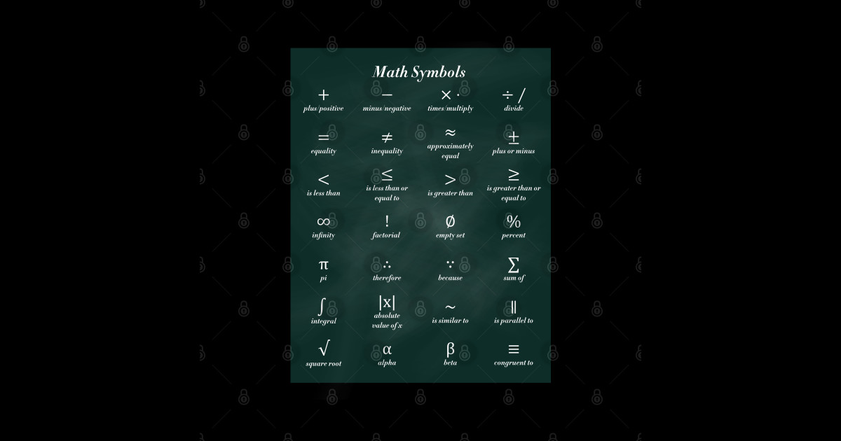 Math Symbols - Maths Symbols - Sticker | TeePublic