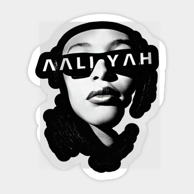 Aaliyah Big Face - Aaliyah - Sticker | TeePublic