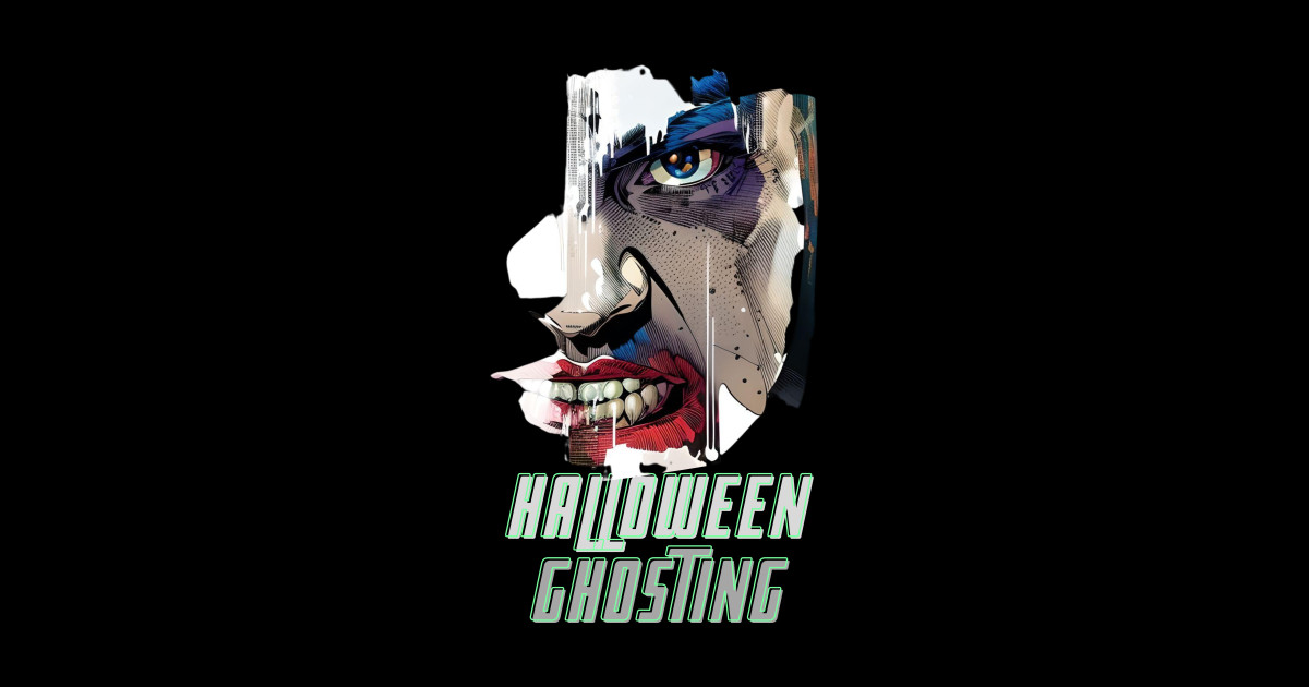 Halloween Ghosting (scary cartoon snarl face) - Halloween Ghosting ...