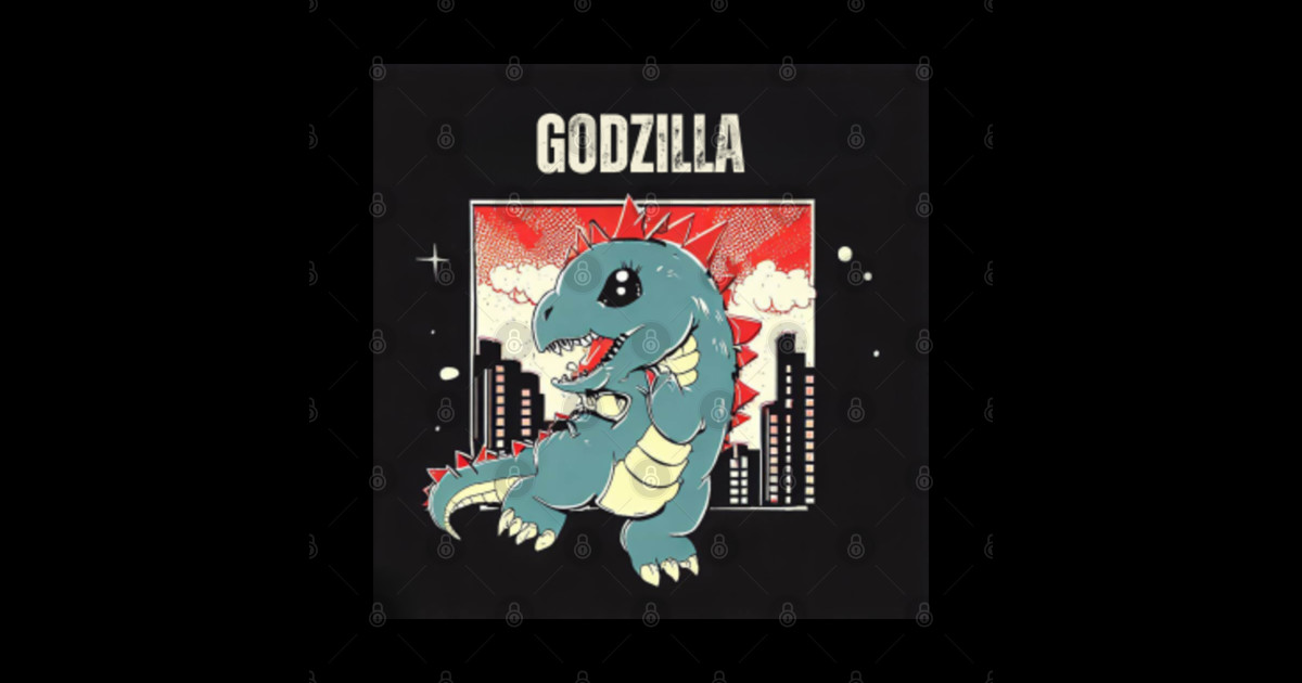 Cute Godzilla Puns - Godzilla - T-Shirt | TeePublic