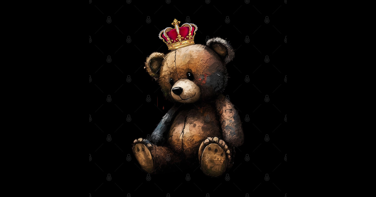 King Teddy Bear - Teddy Bear - Sticker | TeePublic