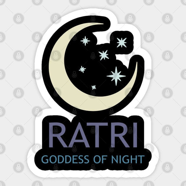 Ratri Ancient Hindu Goddess of Night - Hindu Goddess - Sticker | TeePublic