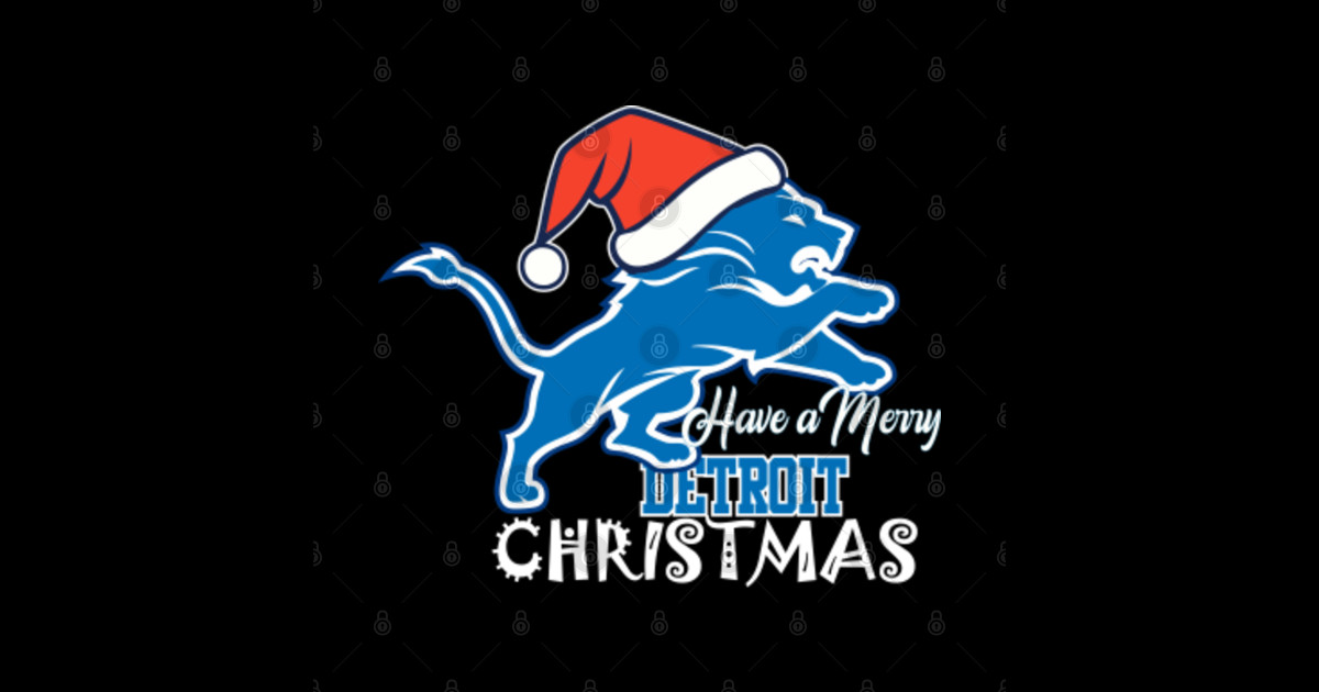 Detroit Lions Christmas Art - Detroit Lions - Posters and Art Prints ...