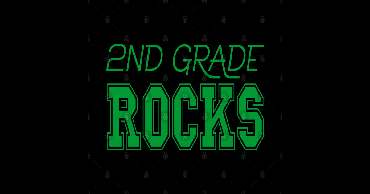 2nd Grade Rocks - 2nd Grade Rocks - Sticker | TeePublic