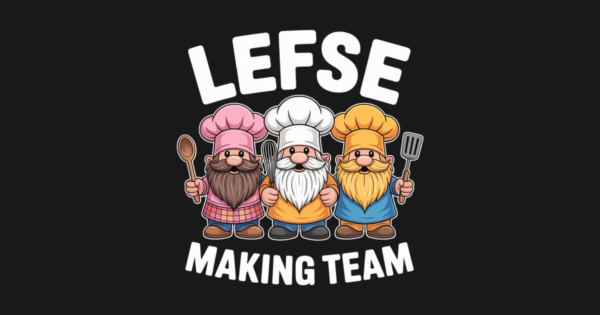 Lefse Rolling Team Making Tomte Nisse Christmas Baking Gnome ...
