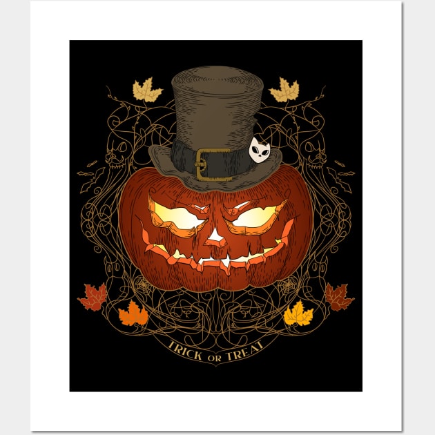 Halloween pumpkin original illustration. Jack o Lantern Trick or treat ...