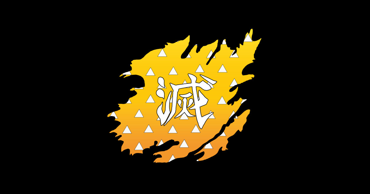 Demon Slayer Kanji on Zenitsu's Ripped fabric - Zenitsu Demon Slayer ...