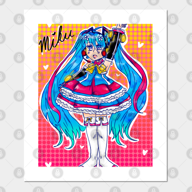 Colorful Hatsune Miku - Vocaloid - Posters and Art Prints | TeePublic