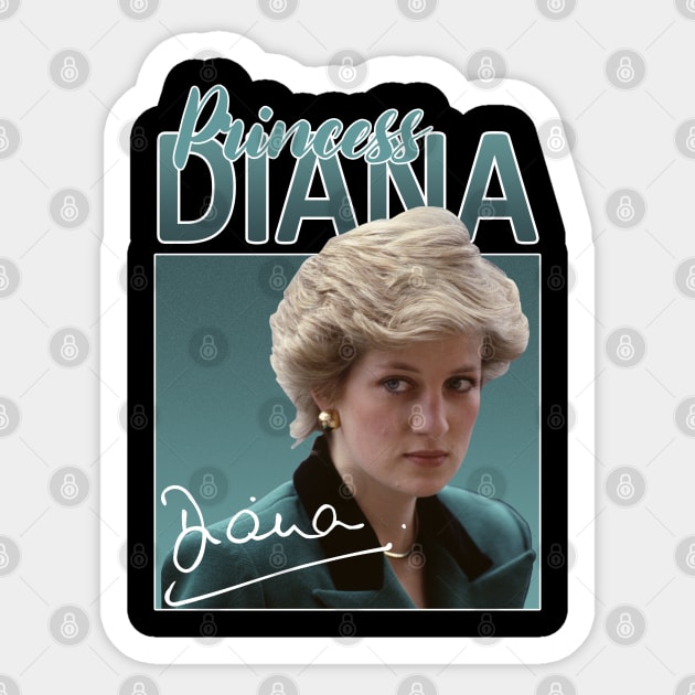 Princess Diana // 80s Retro Vibes // - Princess Diana - Sticker | TeePublic