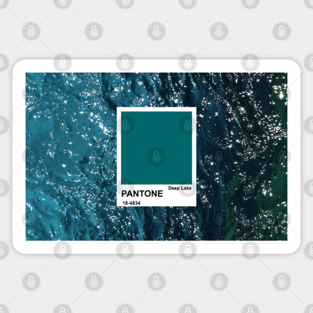 Deep lake color - Pantone Color - Sticker | TeePublic